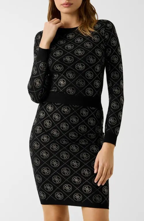 Guess Rhinestone Embellished Sweater