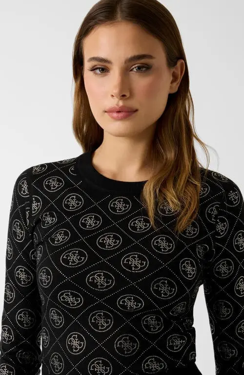 Guess Rhinestone Embellished Sweater
