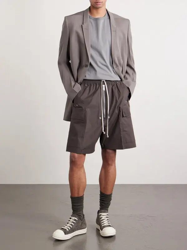 Rick Owens Straight-leg Cargo Shorts - Gray