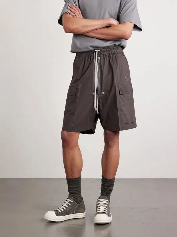 Rick Owens Straight-leg Cargo Shorts - Gray
