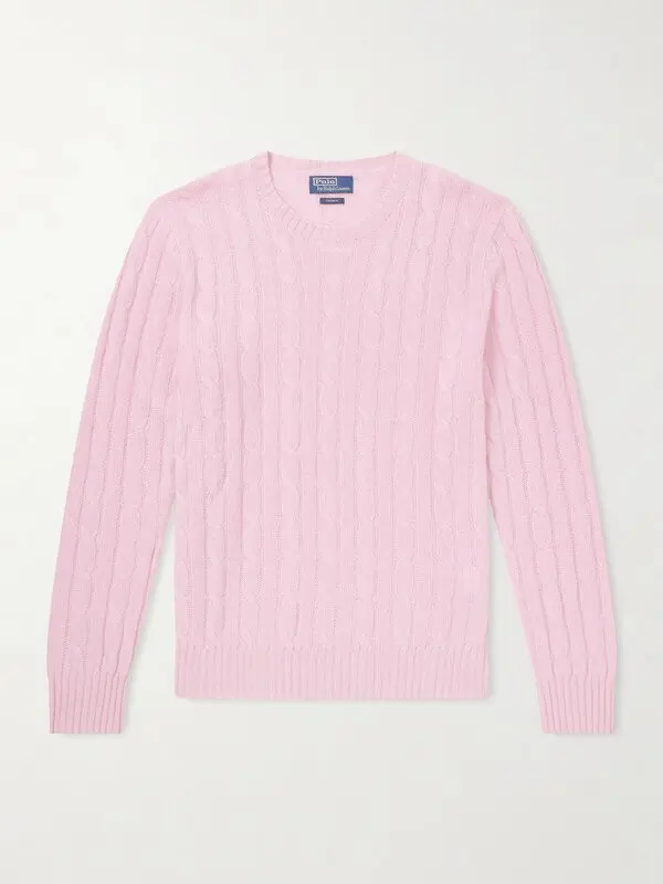 Polo Ralph Lauren Cable-knit Cashmere Sweater - Pink