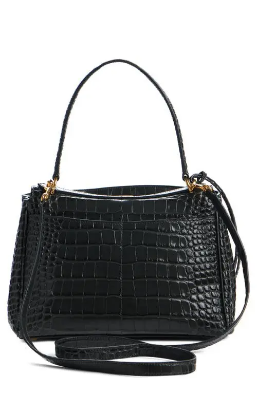 Balenciaga Croc Embossed Leather Top Handle Bag