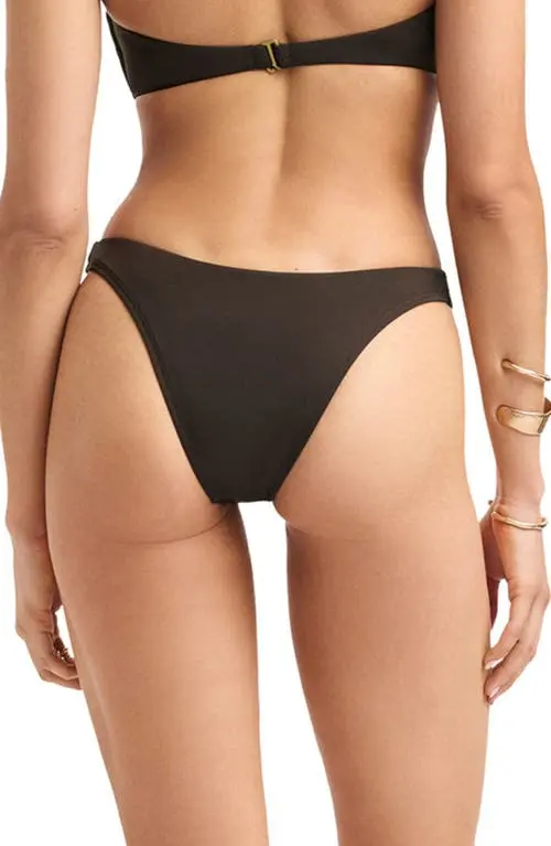 Vitamin A® California High Leg Bikini Bottoms - Deep Earth