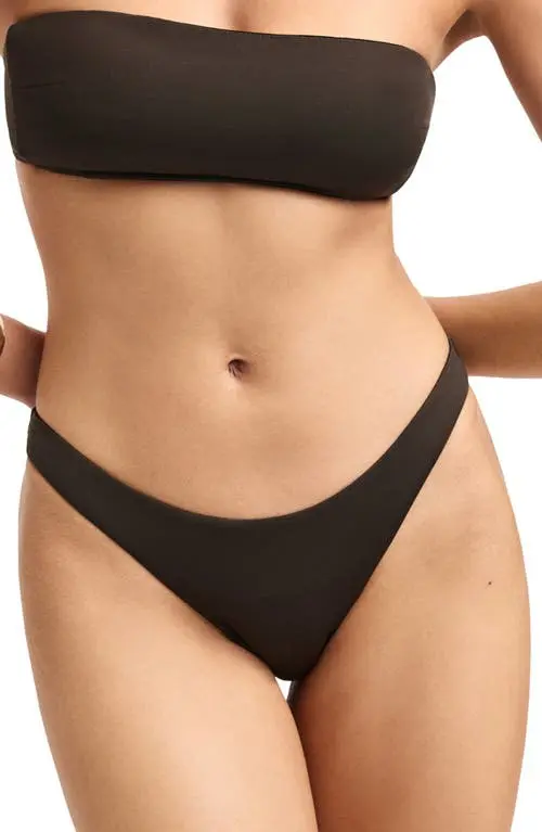 Vitamin A® California High Leg Bikini Bottoms - Deep Earth