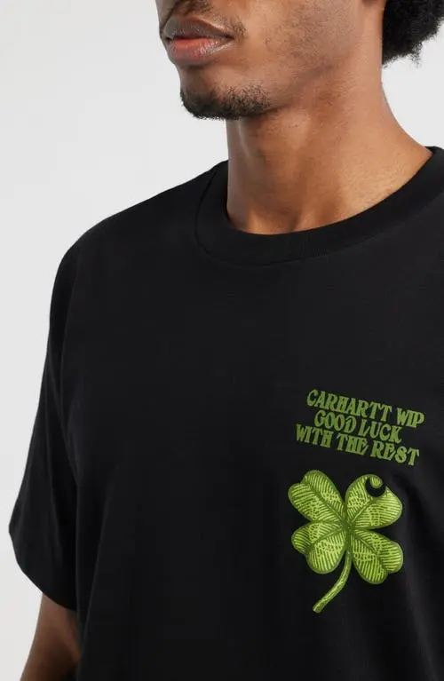 Carhartt Work In Progress Clover Organic Cotton Graphic T-shirt - Black