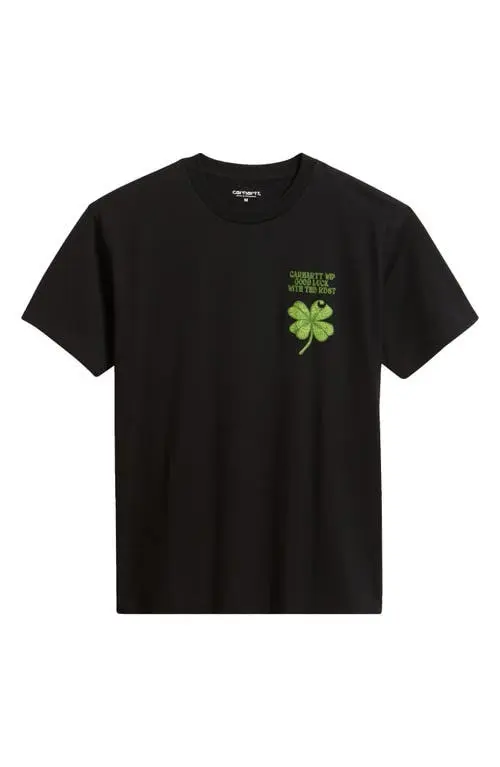 Carhartt Work In Progress Clover Organic Cotton Graphic T-shirt - Black