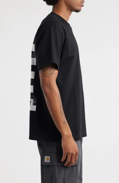 Carhartt Work In Progress Archive Lines Organic Cotton Graphic T-shirt - Black