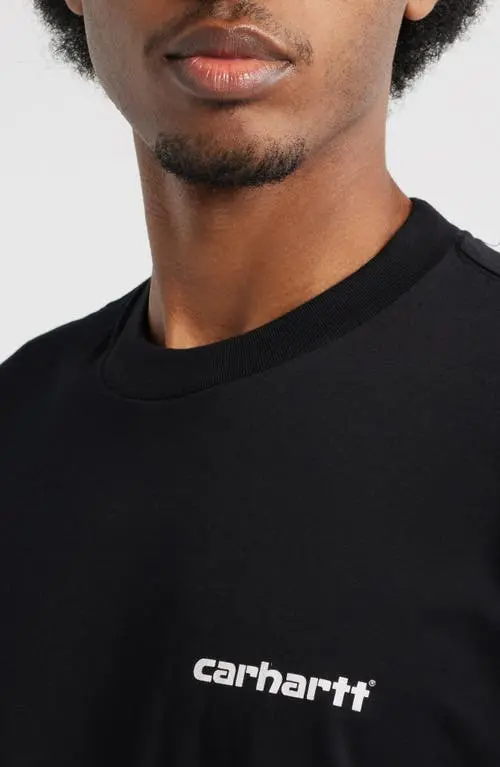 Carhartt Work In Progress Archive Lines Organic Cotton Graphic T-shirt - Black