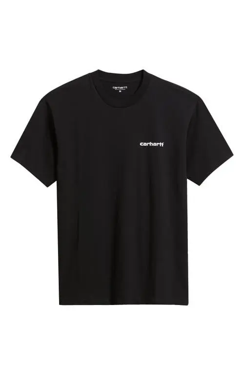 Carhartt Work In Progress Archive Lines Organic Cotton Graphic T-shirt - Black