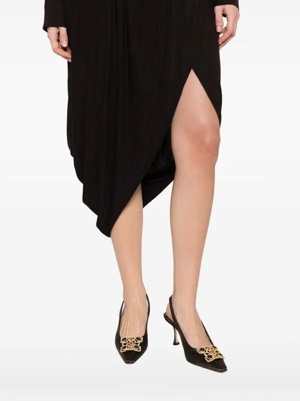 Alaïa Twisted Midi Skirt - Brown