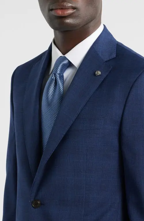 JACK VICTOR Esprit Contemporary Fit Plaid Wool Suit