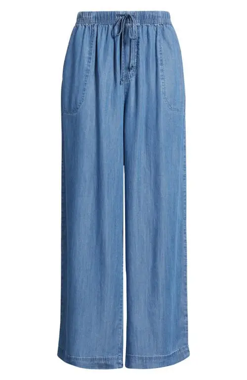 BEACHLUNCHLOUNGE Inaya Chambray Ankle Pants - Blue Wash