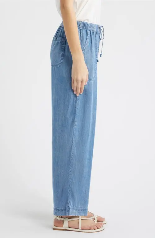 BEACHLUNCHLOUNGE Inaya Chambray Ankle Pants - Medium Wash