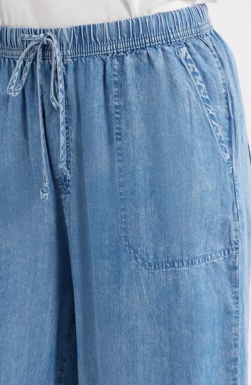 BEACHLUNCHLOUNGE Inaya Chambray Ankle Pants - Medium Wash