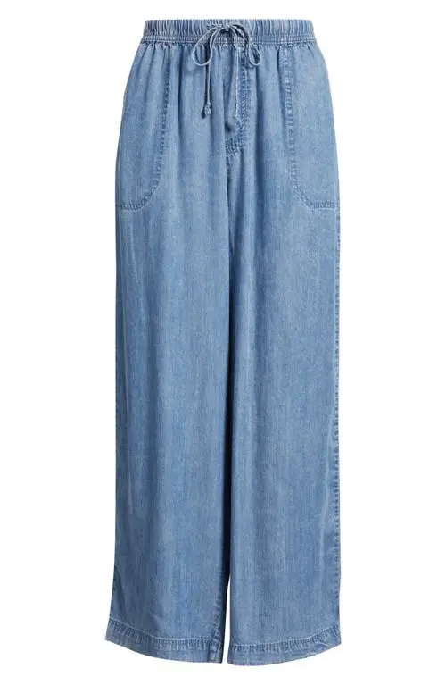 BEACHLUNCHLOUNGE Inaya Chambray Ankle Pants - Medium Wash