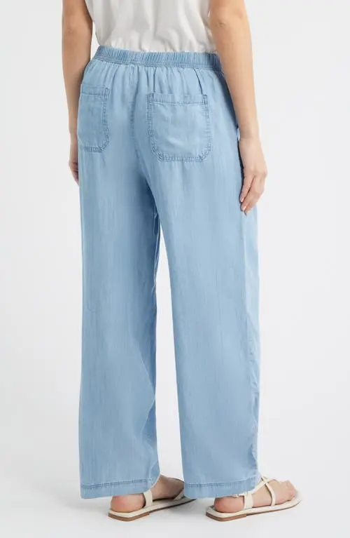 BEACHLUNCHLOUNGE Isabeli Chambray Drawstring Pants - Light Wash