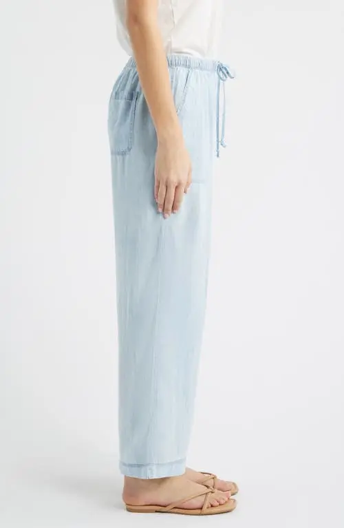 BEACHLUNCHLOUNGE Asthin Chambray Drawstring Pants - Bleach Wash