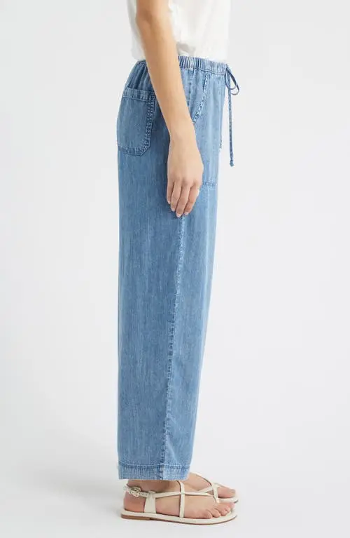 BEACHLUNCHLOUNGE Asthin Chambray Drawstring Pants - Medium Wash