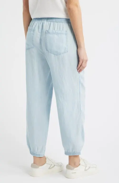 BEACHLUNCHLOUNGE Andi Chambray Drawstring Joggers - Bleach Wash