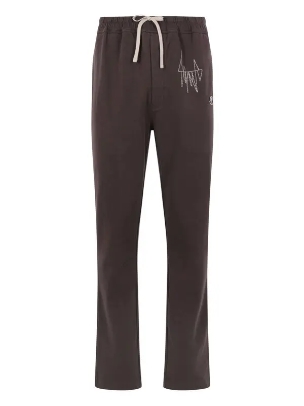 MONCLER + RICK OWENS Jogging Trousers With Logo - Brown