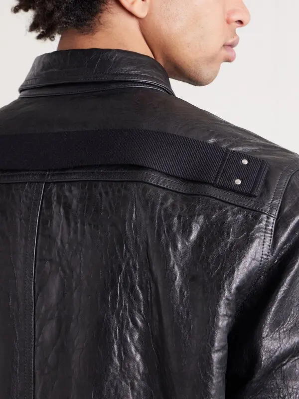 Rick Owens Textured Leather Overshirt