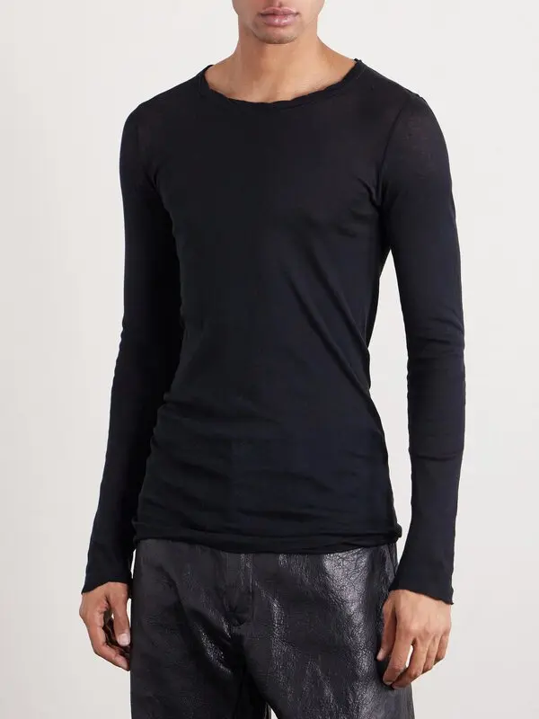 Rick Owens Slim-fit Cotton-jersey T-shirt - Black