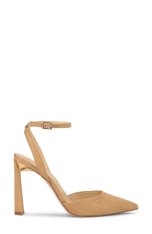 Jessica Simpson Ocanna Ankle Strap Pointed Toe Pumps - Natural