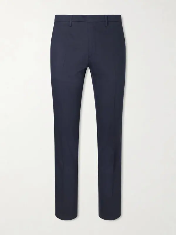 Boglioli Tapered Lyocell And Cotton-blend Twill Suit Trousers