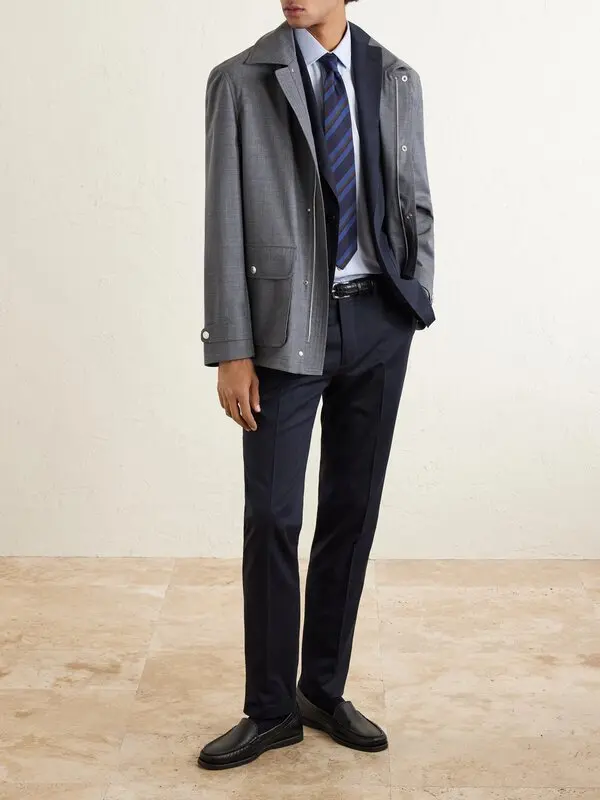 Boglioli Tapered Lyocell And Cotton-blend Twill Suit Trousers