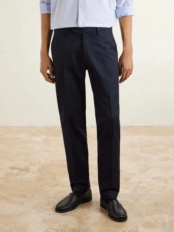 Boglioli Tapered Lyocell And Cotton-blend Twill Suit Trousers