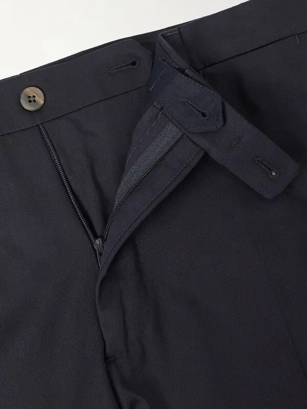 Boglioli Tapered Lyocell And Cotton-blend Twill Suit Trousers