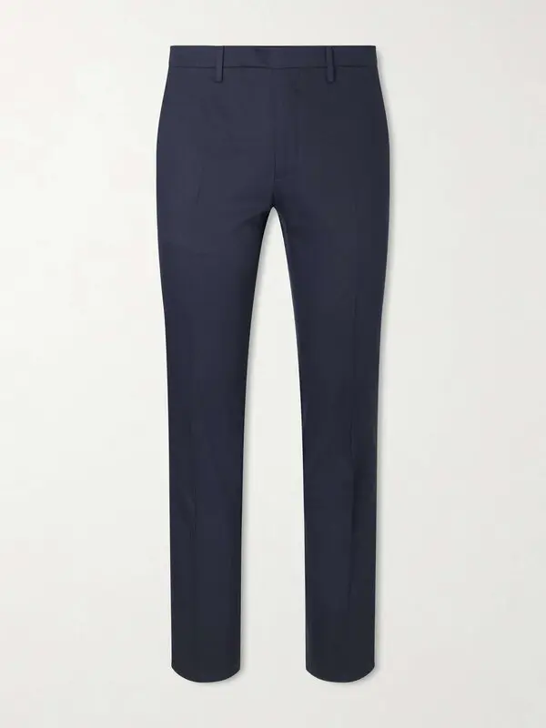 Boglioli Tapered Lyocell And Cotton-blend Twill Suit Trousers