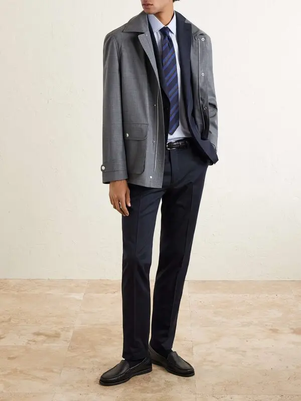 Boglioli Tapered Lyocell And Cotton-blend Twill Suit Trousers