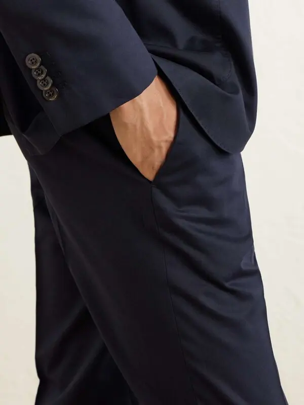 Boglioli Tapered Lyocell And Cotton-blend Twill Suit Trousers