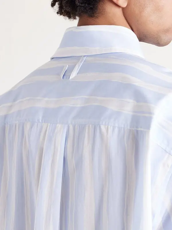 Jacquemus Striped Cotton-poplin Shirt - Blue