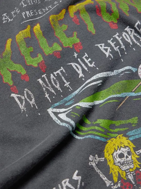 GALLERY DEPT. Don't Die Printed Distressed Cotton-jersey T-shirt - Gray