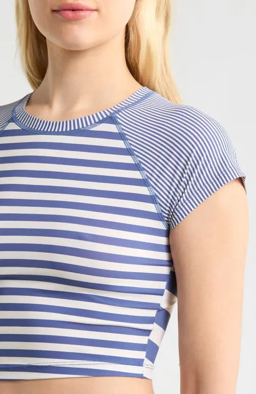 Roxy Stripe Out Short Sleeve Crop Rashguard