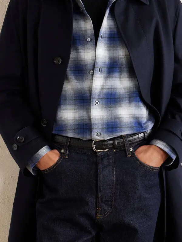 Brioni Checked Cotton-flannel Shirt