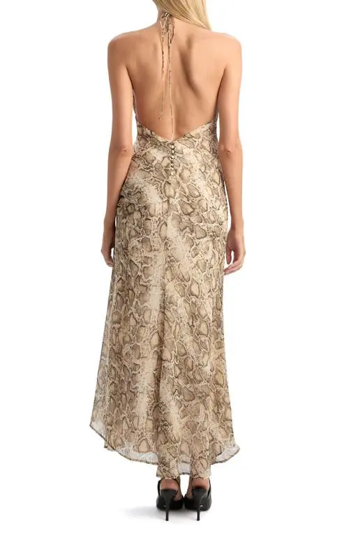 Bardot Cyrel Snakeskin Print Maxi Dress