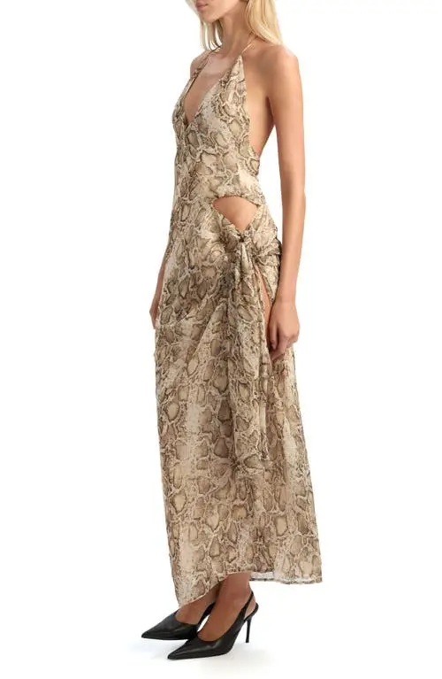 Bardot Cyrel Snakeskin Print Maxi Dress