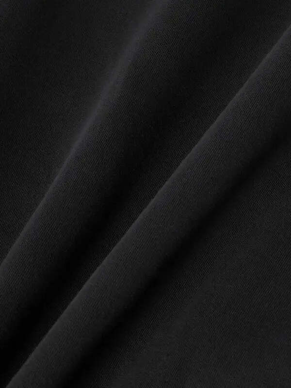 TOM FORD Logo-appliquéd Garment-dyed Cotton-jersey Sweatshirt - Black
