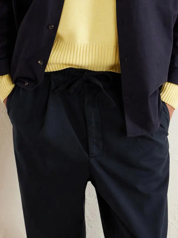 Officine Générale Peterson Tapered Pleated Drawstring Trousers
