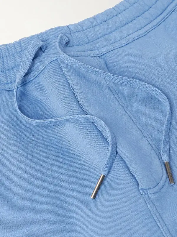TOM FORD Tapered Cotton-jersey Sweatpants - Blue
