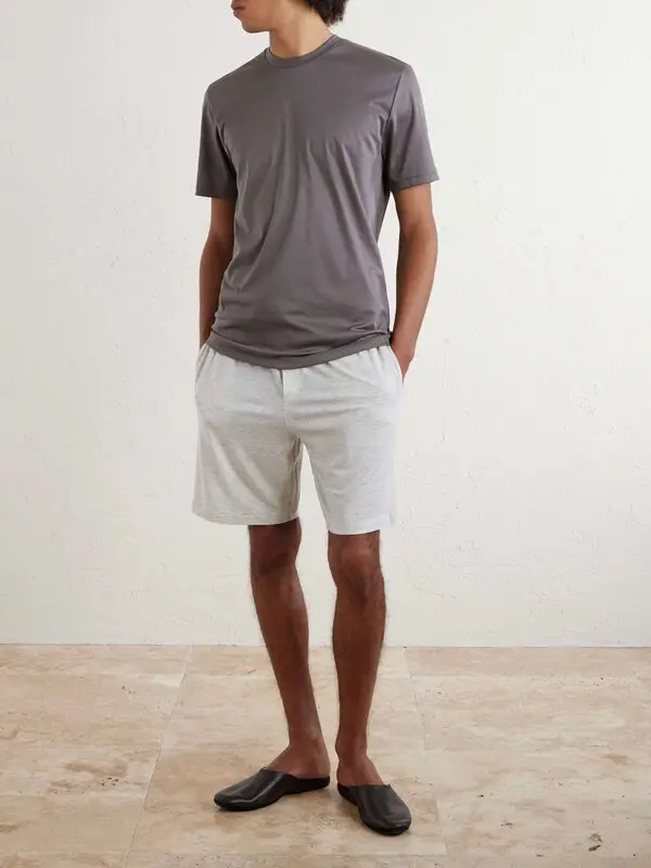 Zimmerli Cotton-jersey T-shirt - Taupe