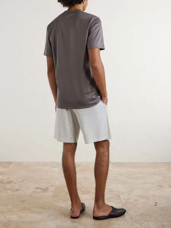 Zimmerli Cotton-jersey T-shirt - Taupe