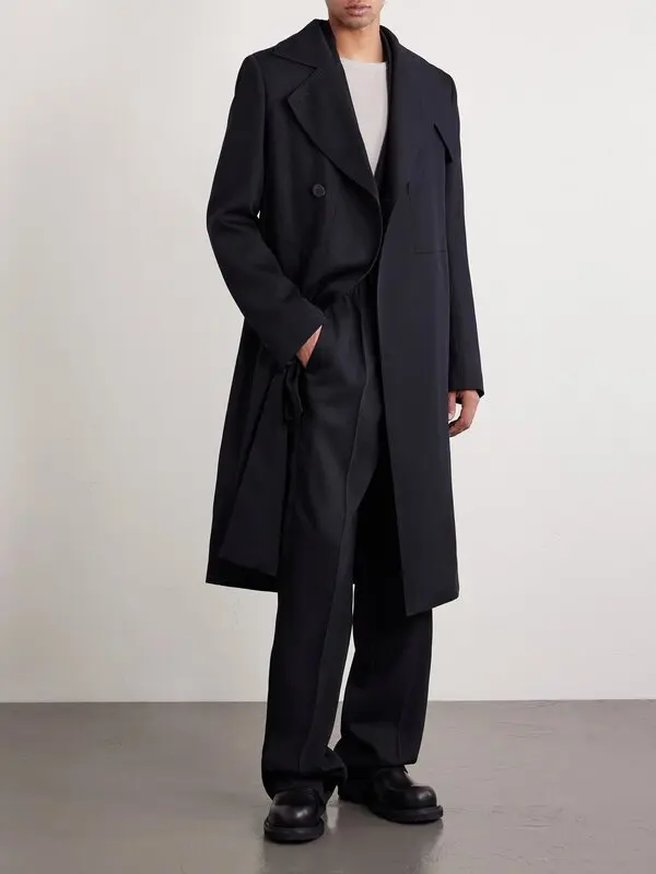 Rick Owens Drella Double-breasted Wool Coat