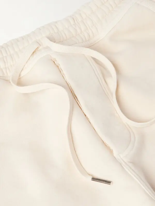 TOM FORD Tapered Cotton-jersey Sweatpants - Neutrals