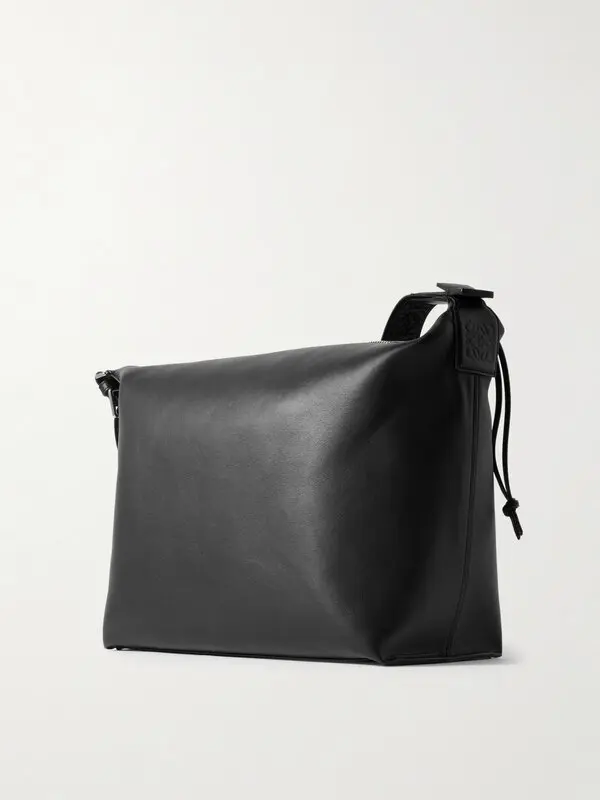 Loewe Cubi Leather Messenger Bag - Black