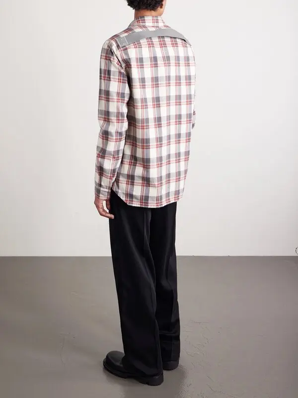 Rick Owens Checked Cotton-flannel Shirt - Red