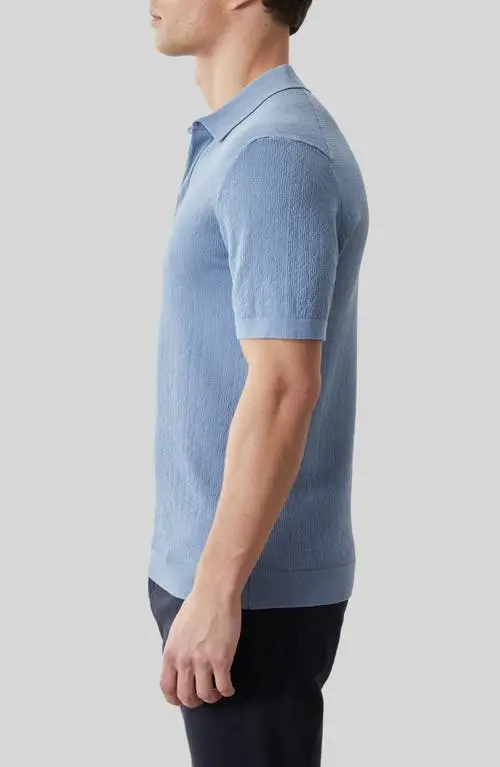Robert Barakett Halric Polo Sweater - Washed Blue